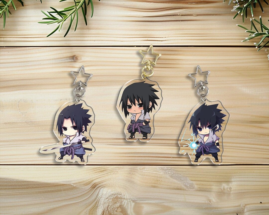 Naruto Keychains Sasuke Keychain Cute Anime Keychain - Etsy