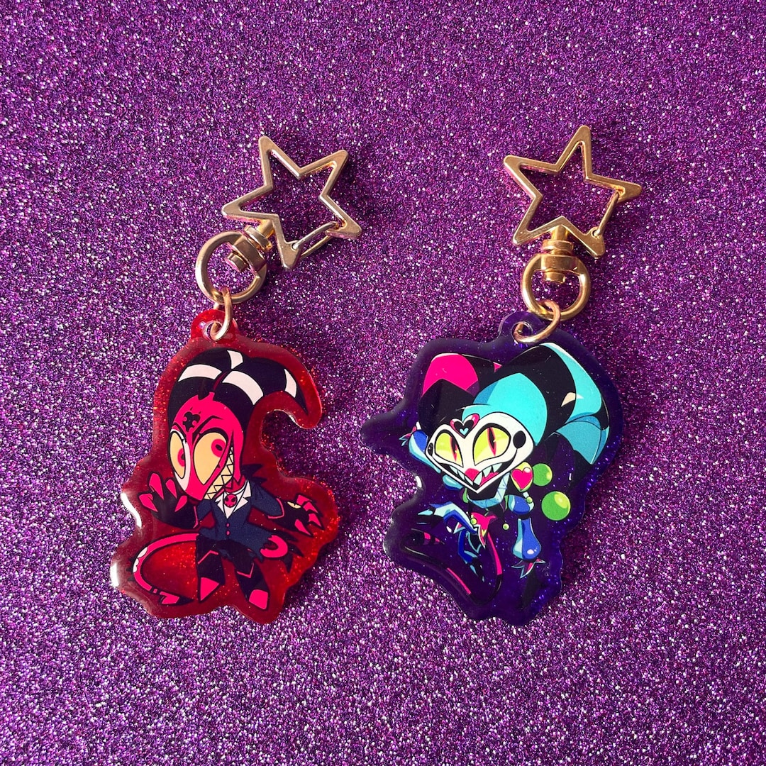 Hazbin Hotel Keychains Set Fizzarolli Keychain Blitzo Keychain Hazbin ...