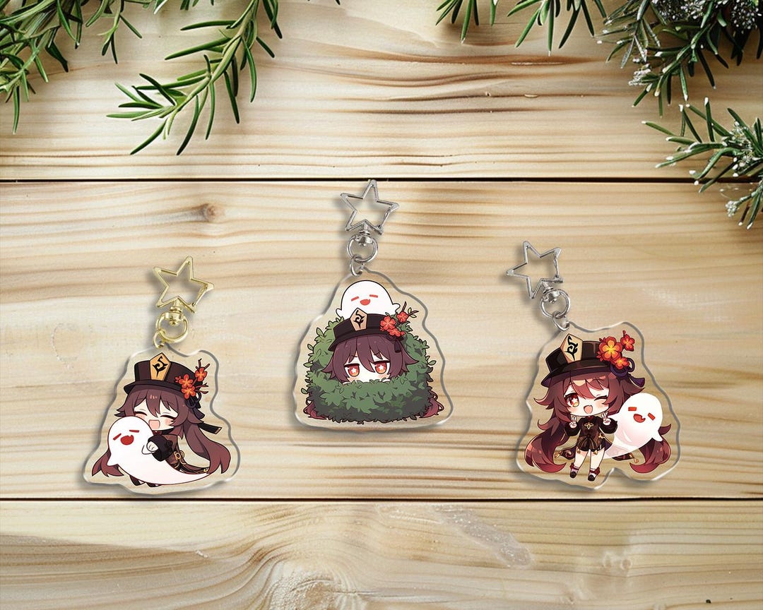 Genshin Impact Keychains Genshin Impact Hu Tao Keychain Cute Anime ...
