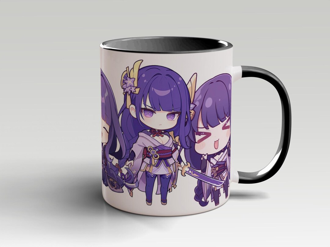 Anime Mug Genshin Impact Raiden Shogun Japanese Animation Tea Cup ...