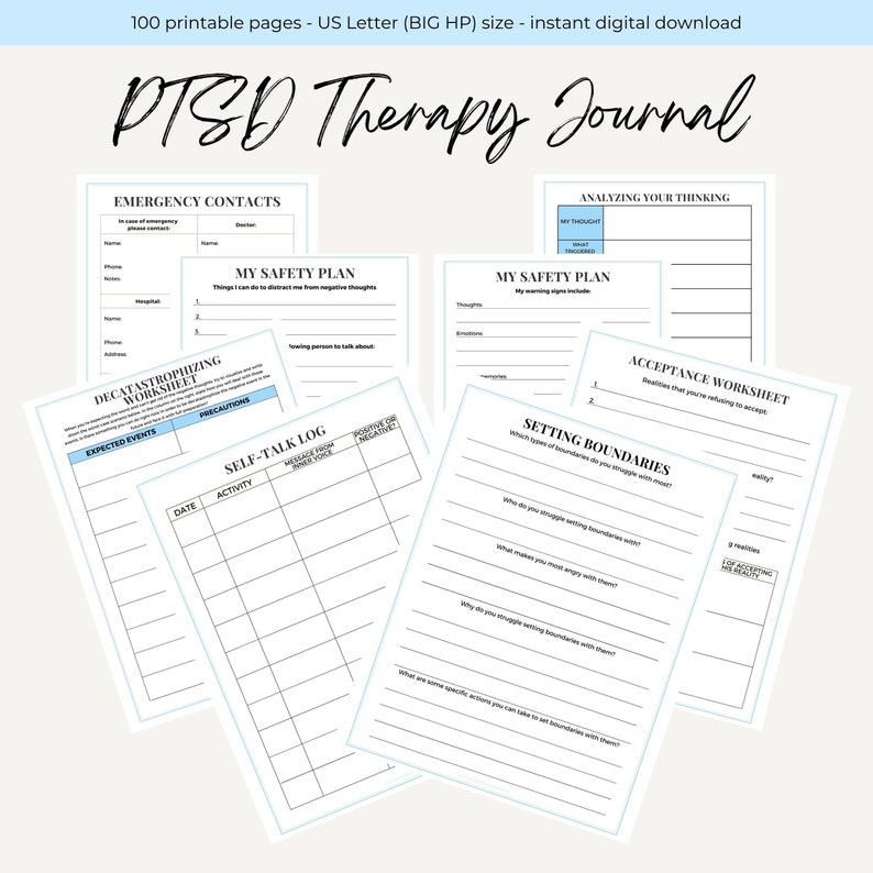 CPTSD Journal Printable, PTSD Workbook, Trauma Worksheet, Healing ...