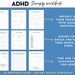 ADHD Worksheets, Executive Function Planner, ADHD Therapy Workbook ...