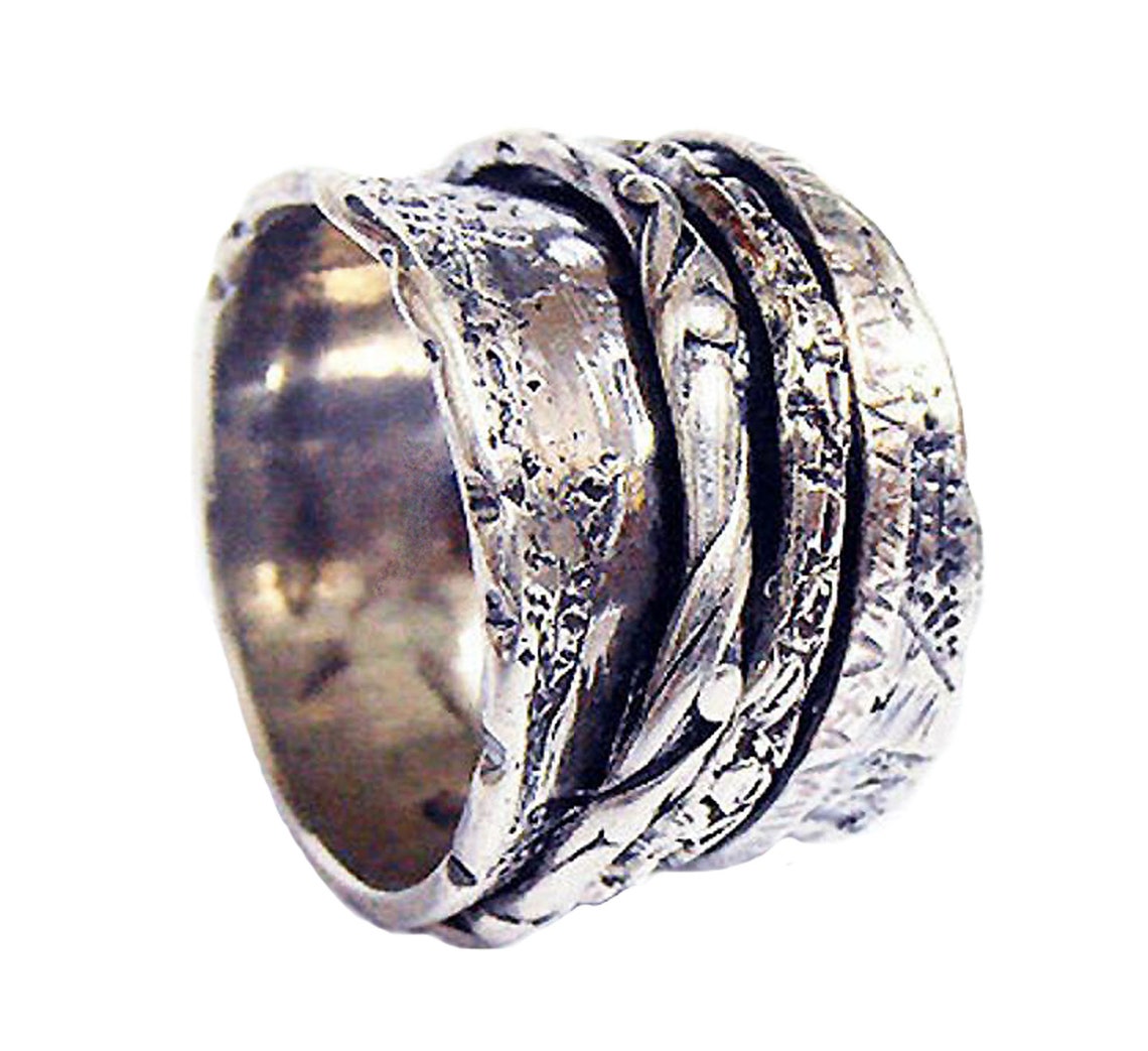 925-sterling Solid Silver Ring Silver Spinning Ring | Etsy