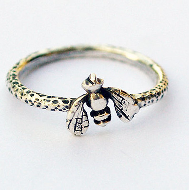 Cute Sterling Silver Bumble Bee Ring Bee Jewelry Israeli - Etsy