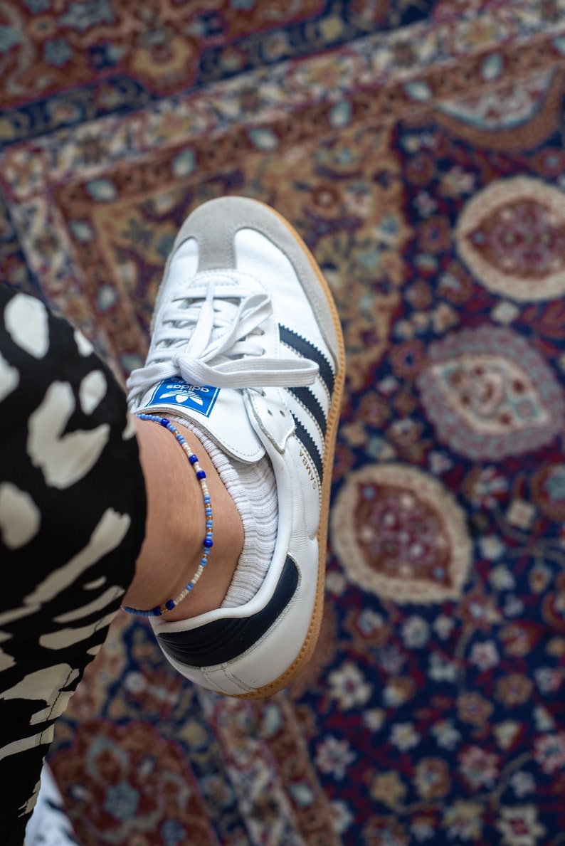 Blue Summer Sea Bead Anklet Summer Anklet Ankle Bracelet Beach Anklet ...