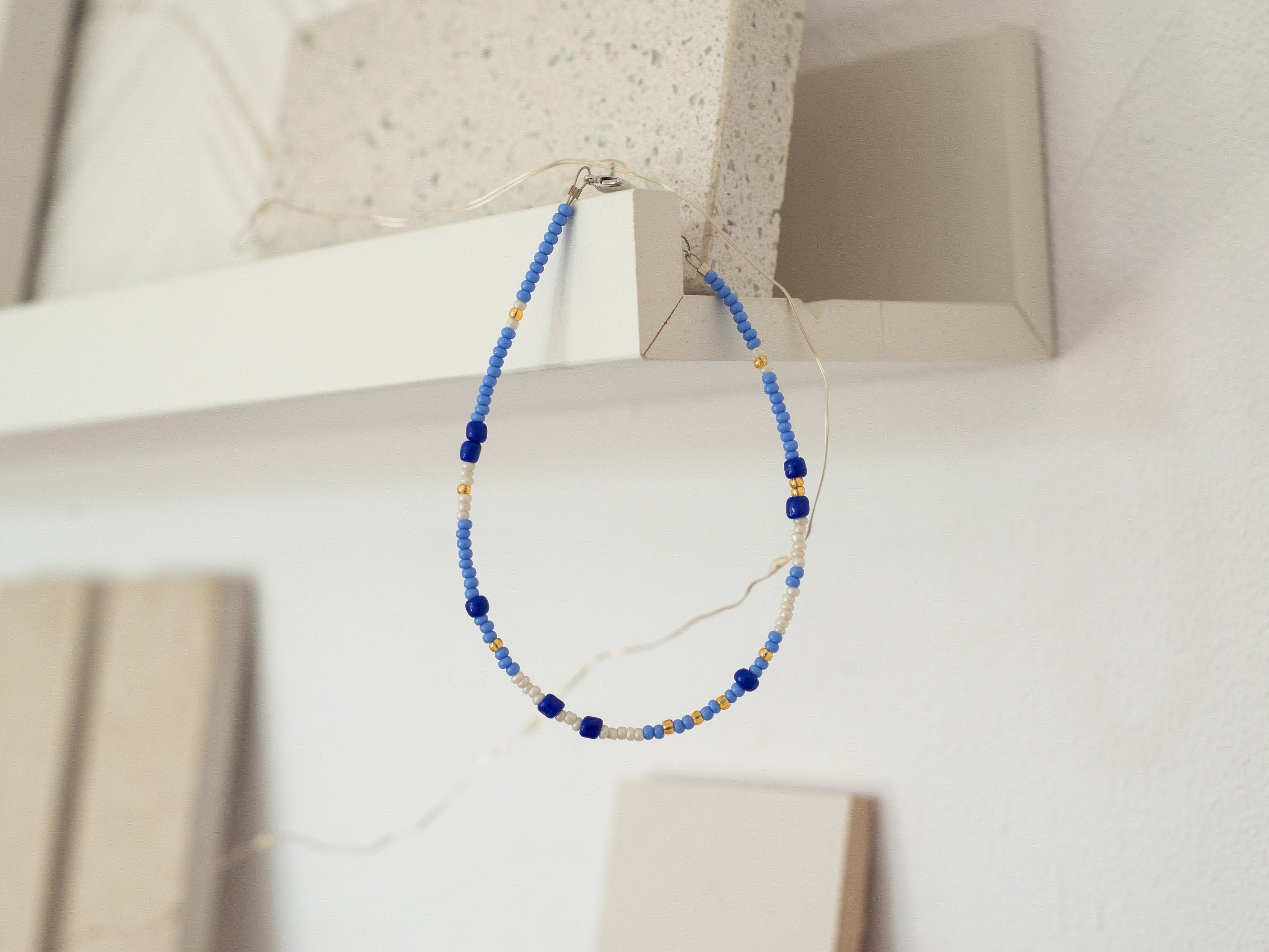 Blue Summer Sea Bead Anklet Summer Anklet Ankle Bracelet Beach Anklet ...