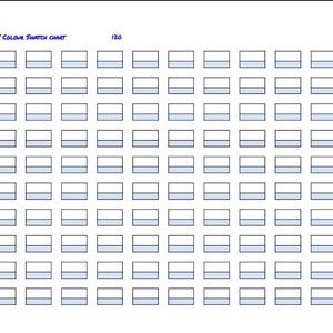Blank, DIY, Colour, Swatch Chart - Etsy