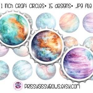 Planetary Artistry 1 Inch Bottle Cap Image Circle Craft Supply for ...