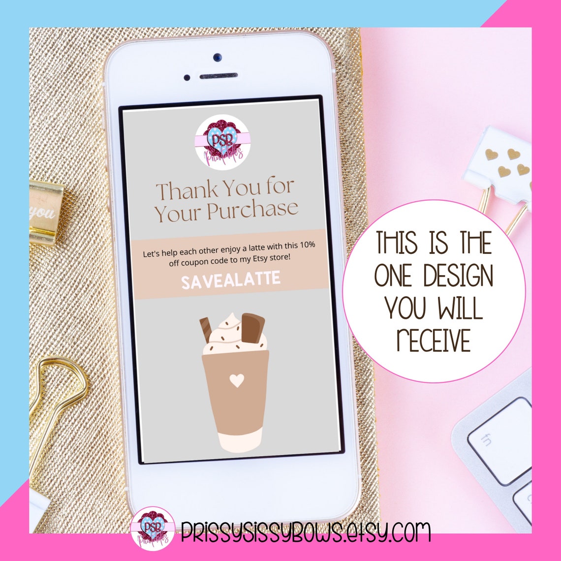 Electronic Thank You Cards With Customizable Text and Coupon - Etsy