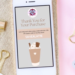 Electronic Thank You Cards With Customizable Text and Coupon Code ...