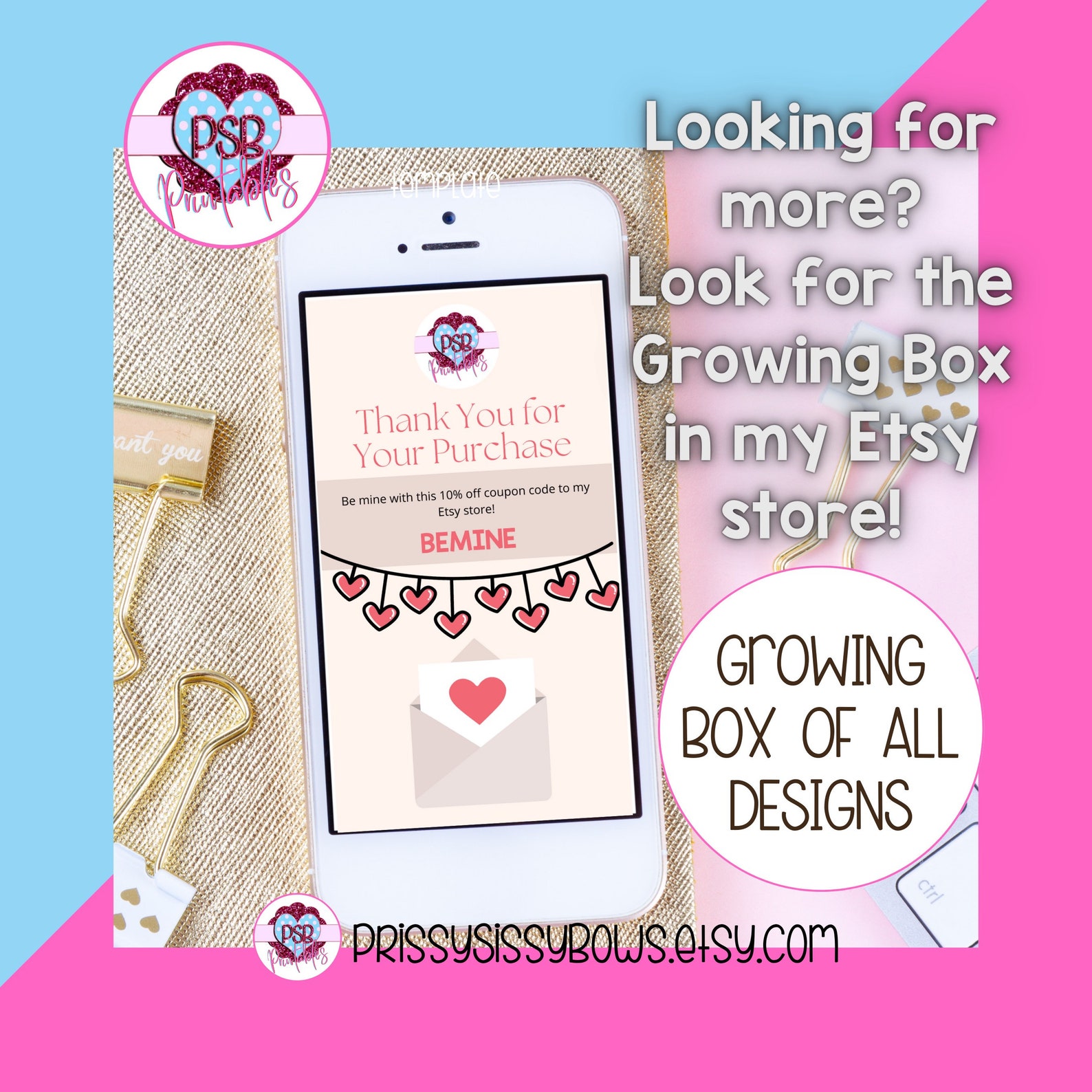 Electronic Thank You Cards With Customizable Text and Coupon - Etsy