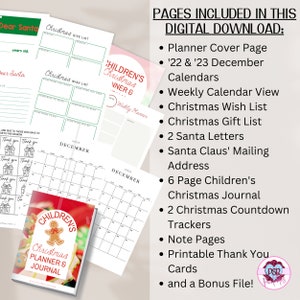 Deluxe Christmas Planner, Printable Pdf With Kid's Xmas Planner ...