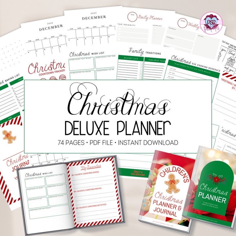 Deluxe Christmas Planner, Printable Pdf With Kid's Xmas Planner ...