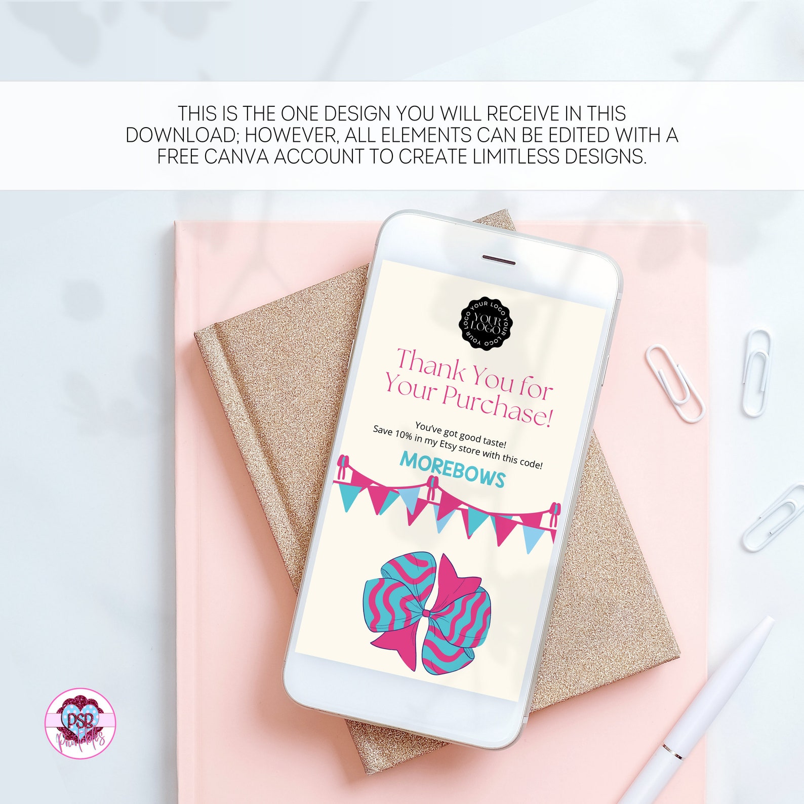 Electronic Thank You Cards With Customizable Text and Coupon Code ...