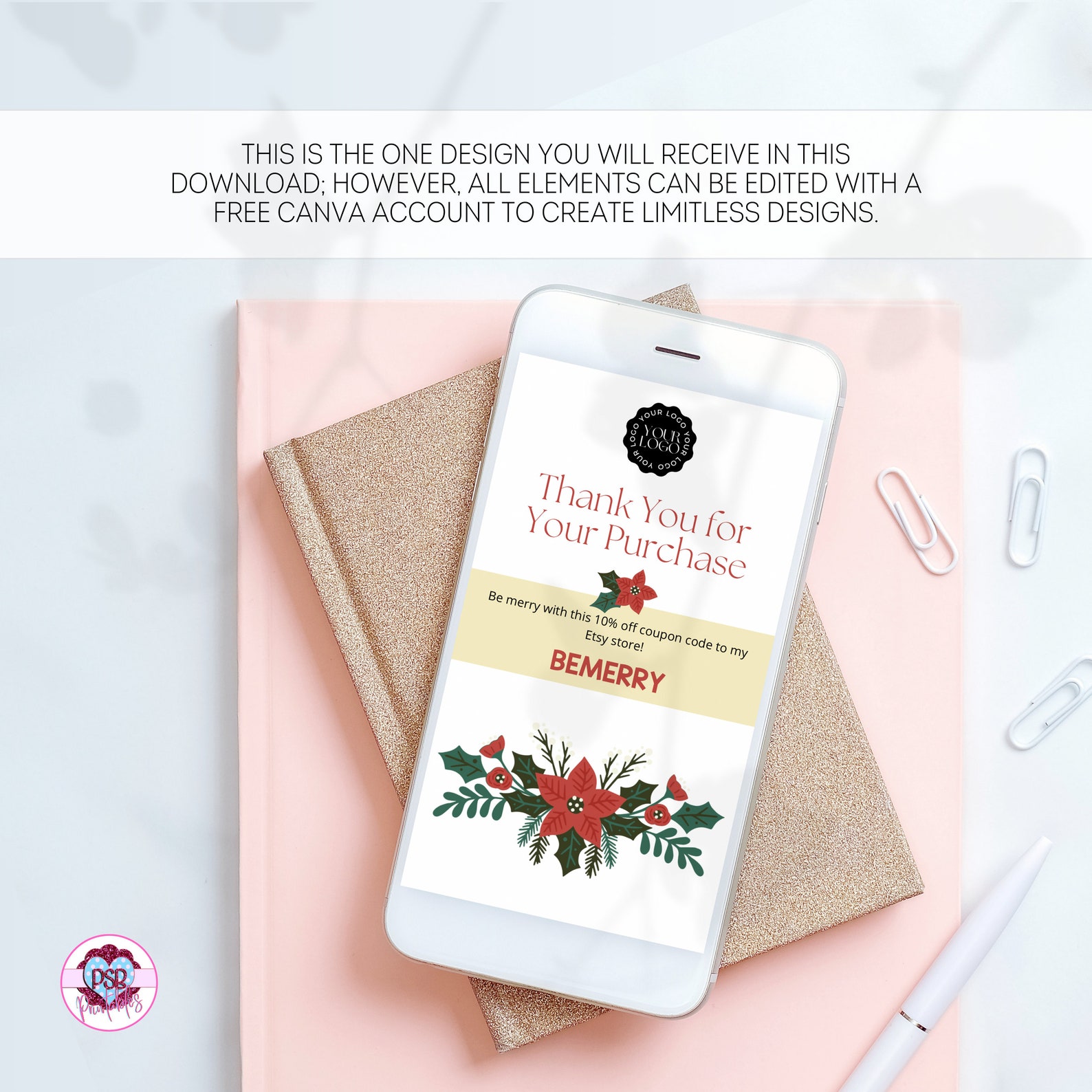 Electronic Thank You Cards With Customizable Text and Coupon Code ...