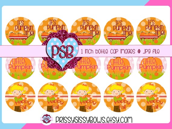 Autumn Bottle Cap Images Fall 1 Inch 25mm Cabochon Craft - Etsy