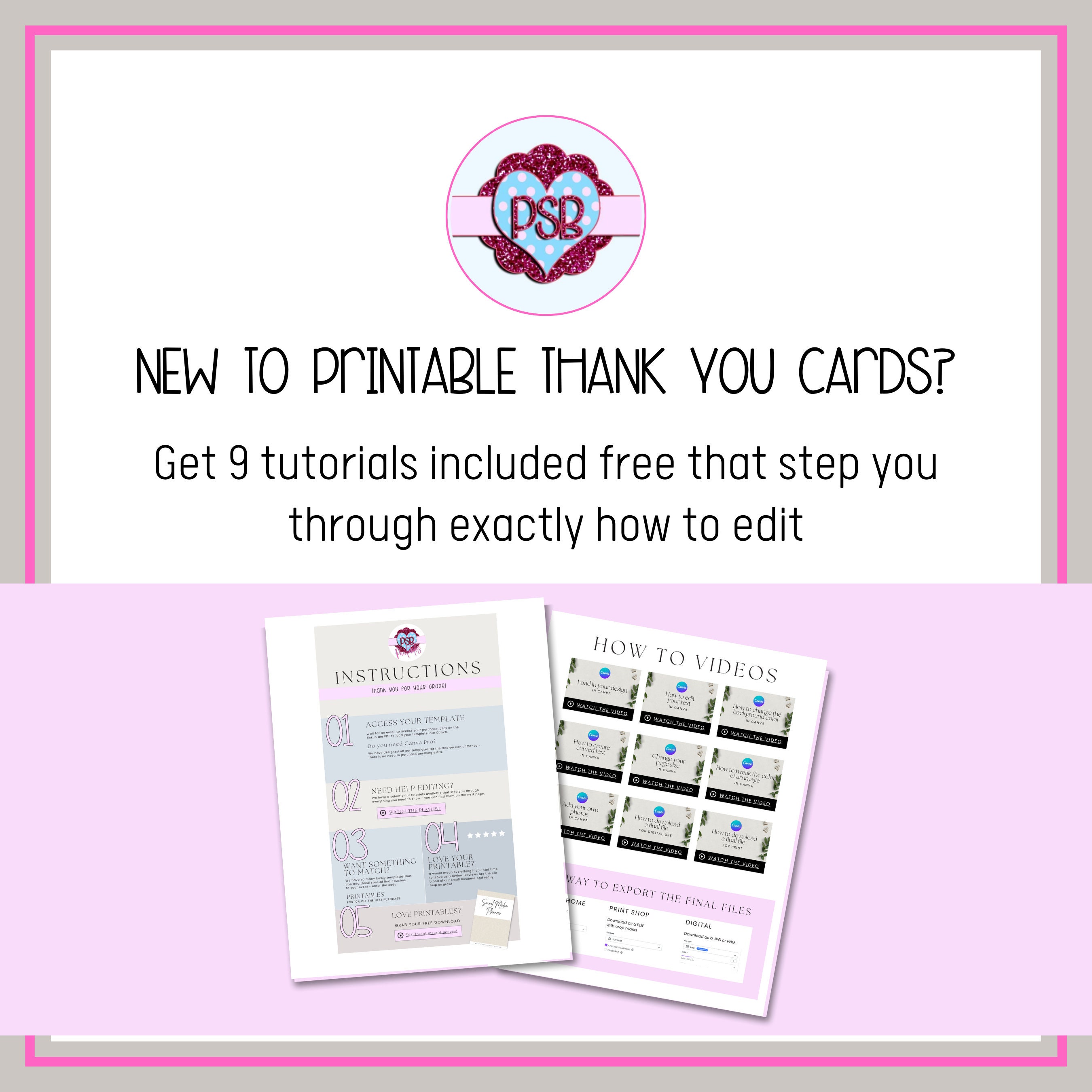 Thank You Cards With Customizable Text and Coupon Code| Canva Template ...
