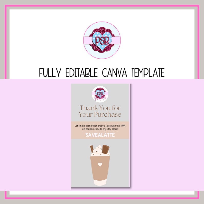 Electronic Thank You Cards With Customizable Text and Coupon - Etsy