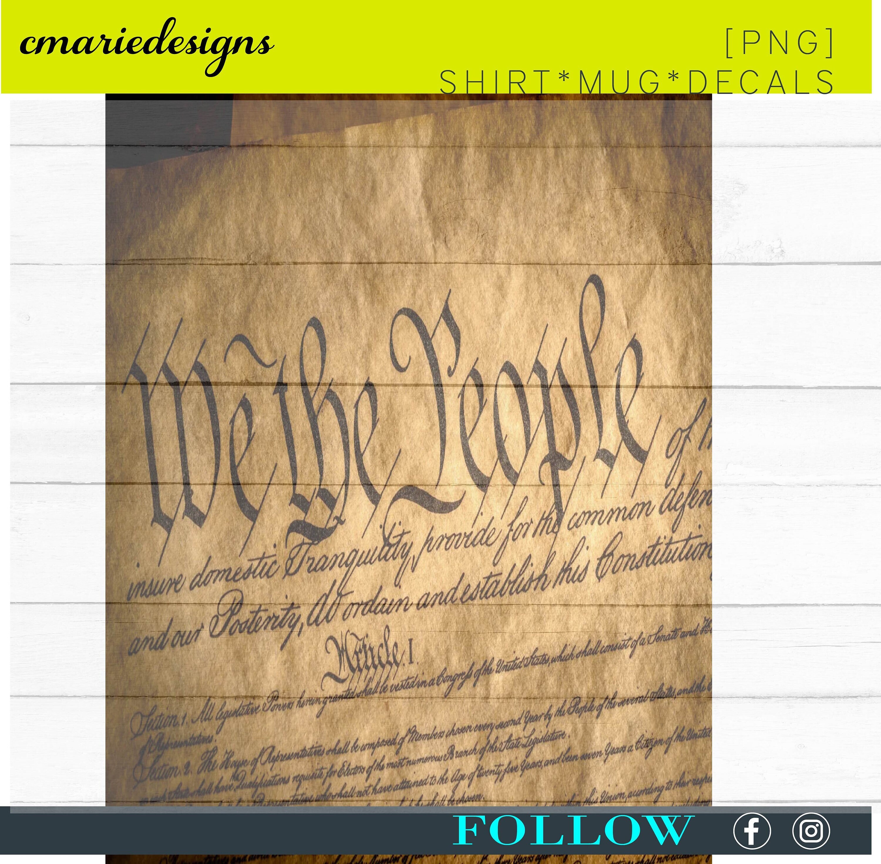 We the People Constitution Png, Flag Tumbler, Flag Decal, Constitution ...