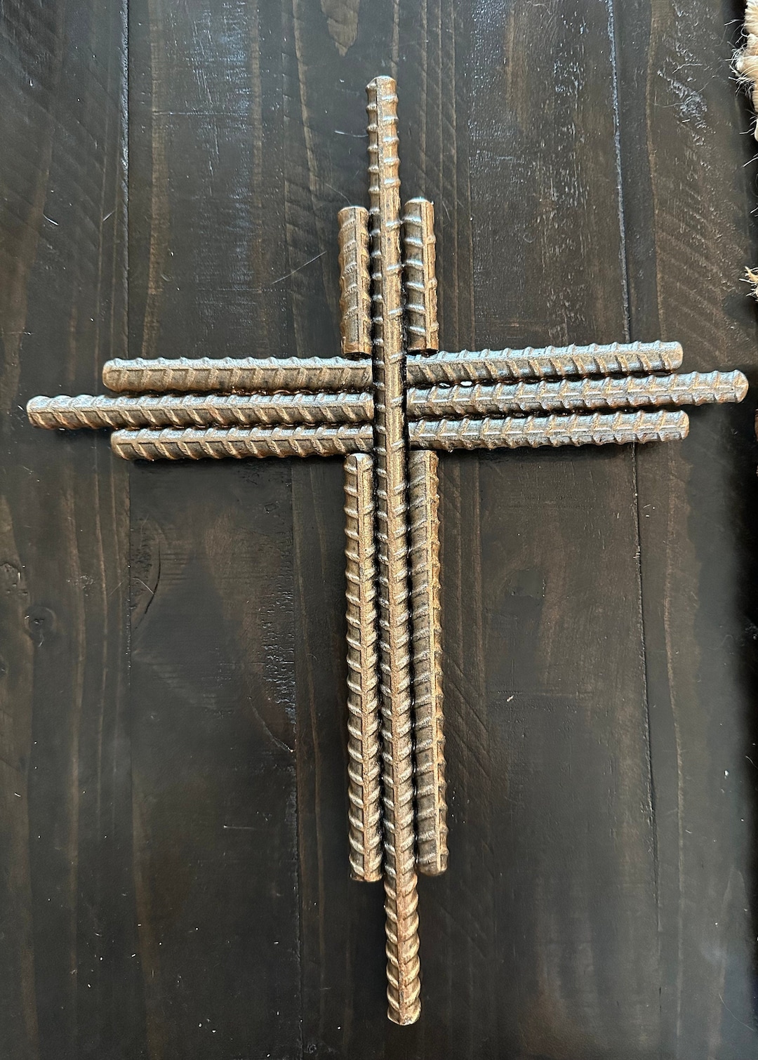 Polished Metal Cross Made From Rebar for Wall Decor - Etsy