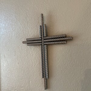 Polished Metal Cross Made From Rebar for Wall Decor - Etsy