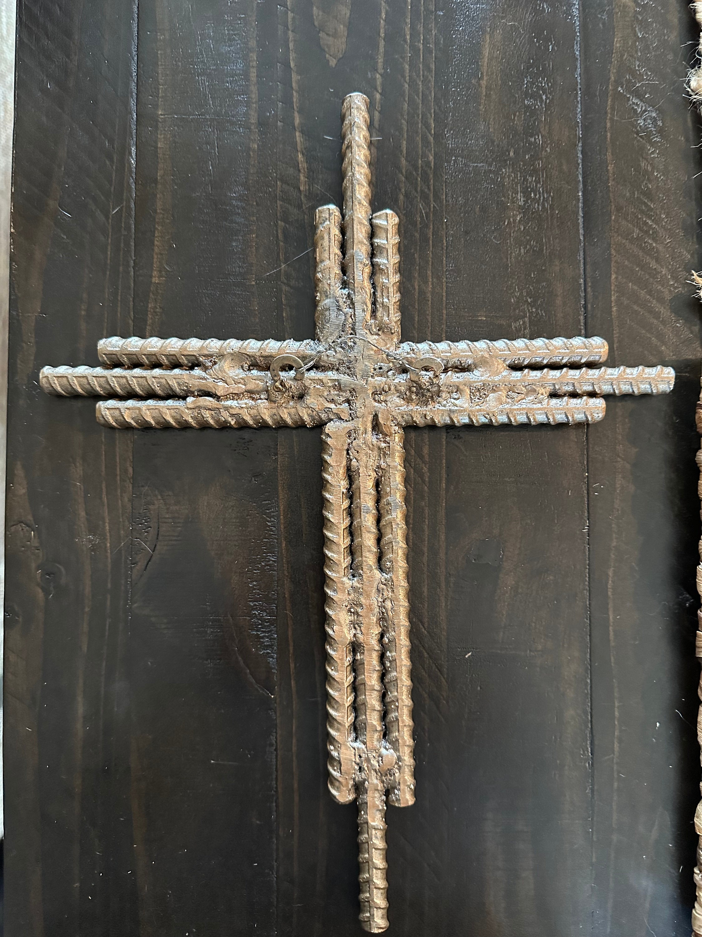 Polished Metal Cross Made From Rebar for Wall Decor - Etsy