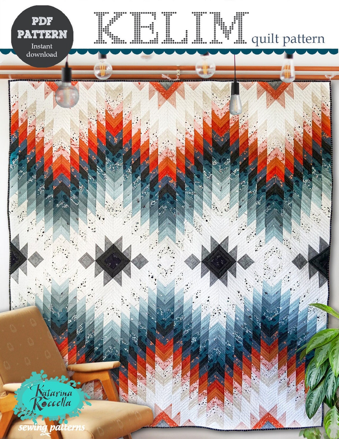 PDF Pattern Instant Download Twenty KELIM Modern QUILT by - Etsy