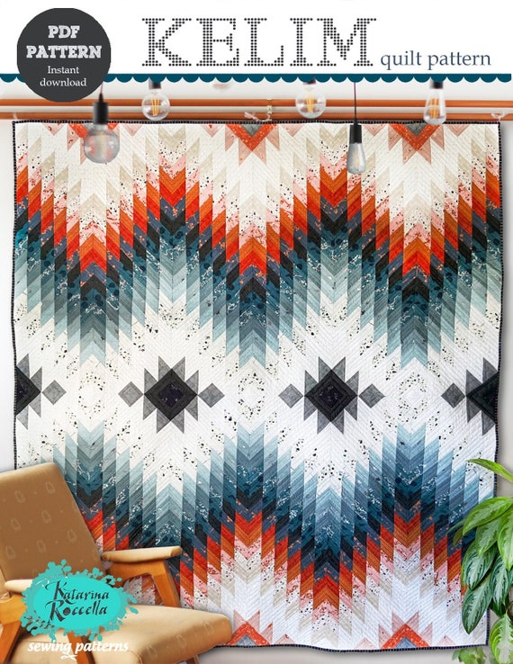 PDF Pattern Instant Download Twenty KELIM Modern QUILT by - Etsy