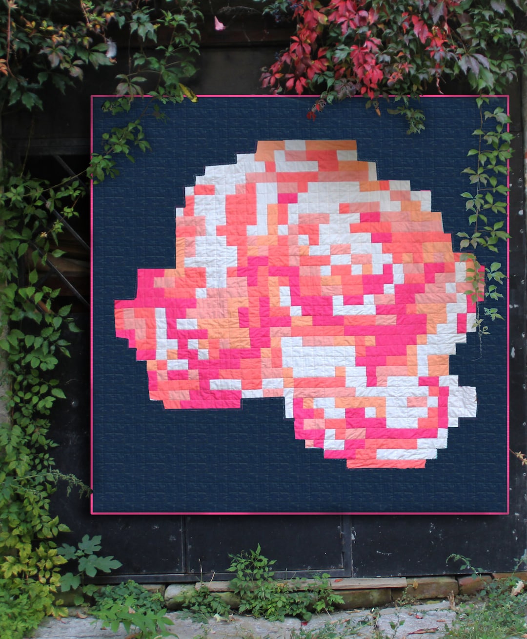 PDF Pattern Instant Download Recollection PIXEL ROSE Modern Quilt by ...