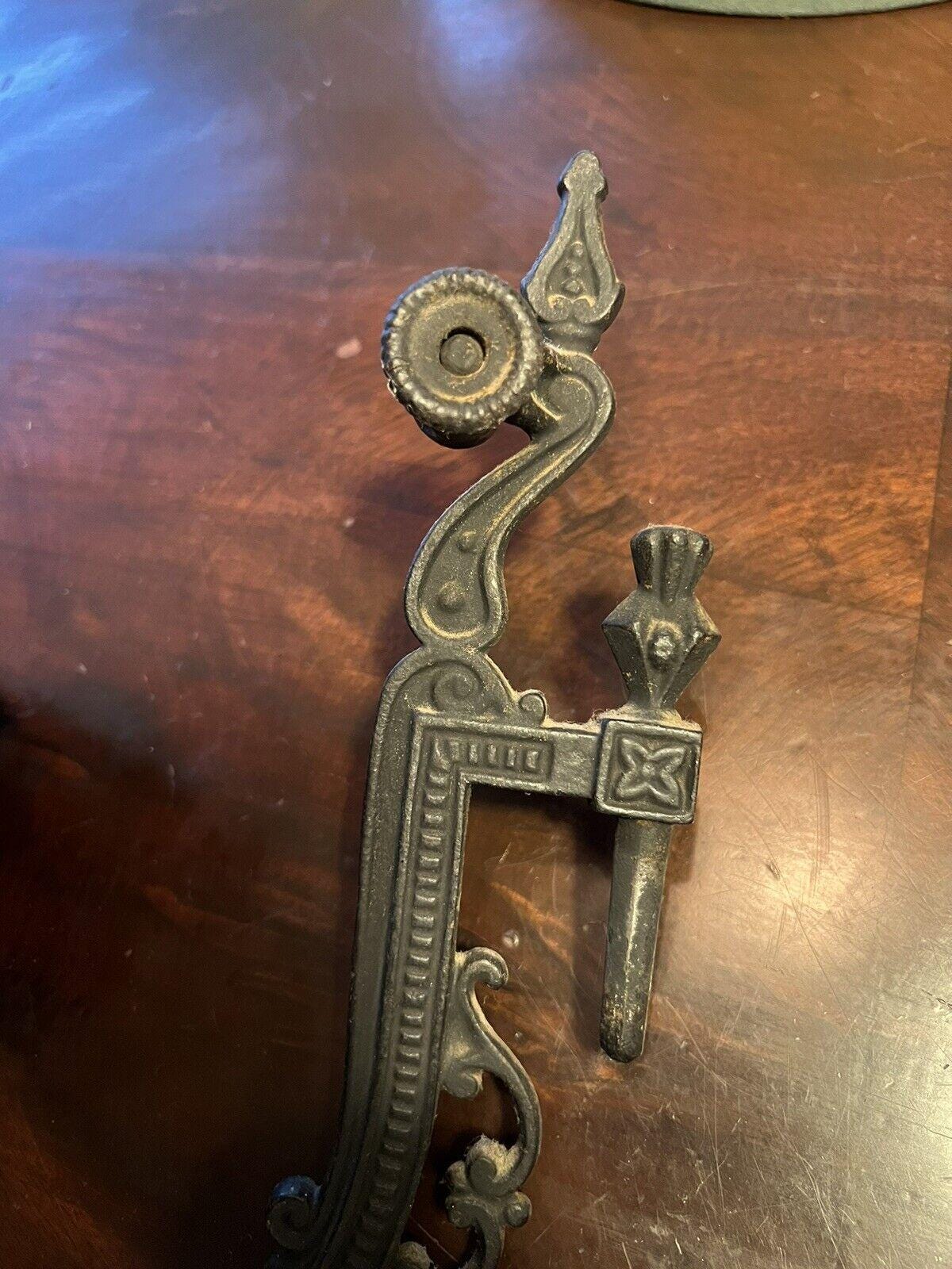 Cast-iron Swing Arm Oil Lamp Wall Bracket to Hang Victorian Style Wired ...