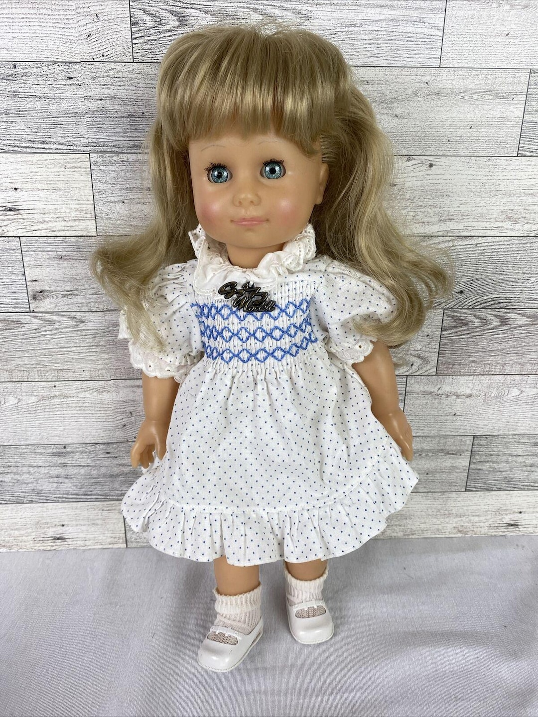 Vintage GOTZ Modell Doll Puppe Vinyl POSEABLE 15” Blonde Blue Eyes ...