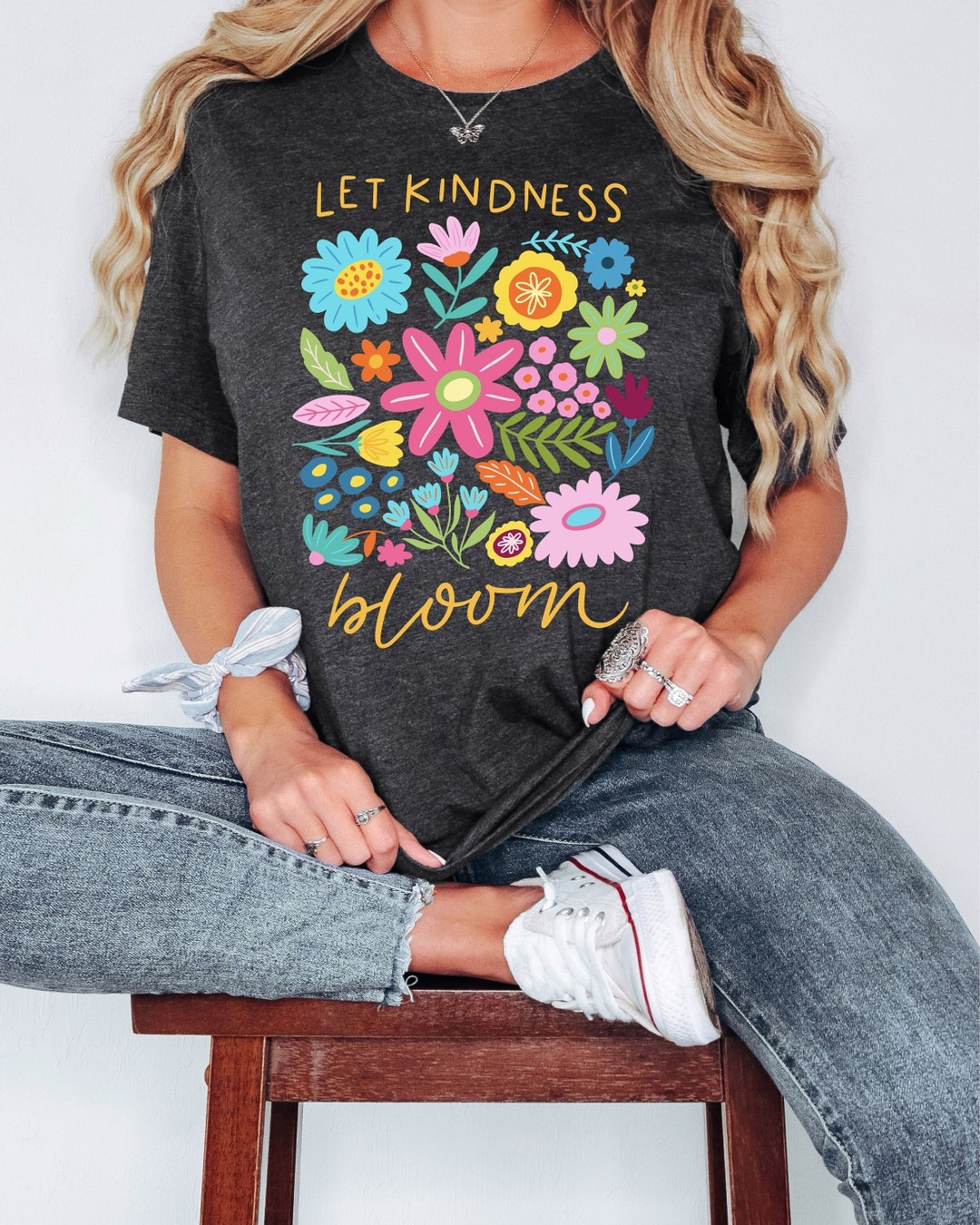 Let Kindness Bloom T-shirt, Be Cool Be Kind Retro Flowers Shirt, Be ...