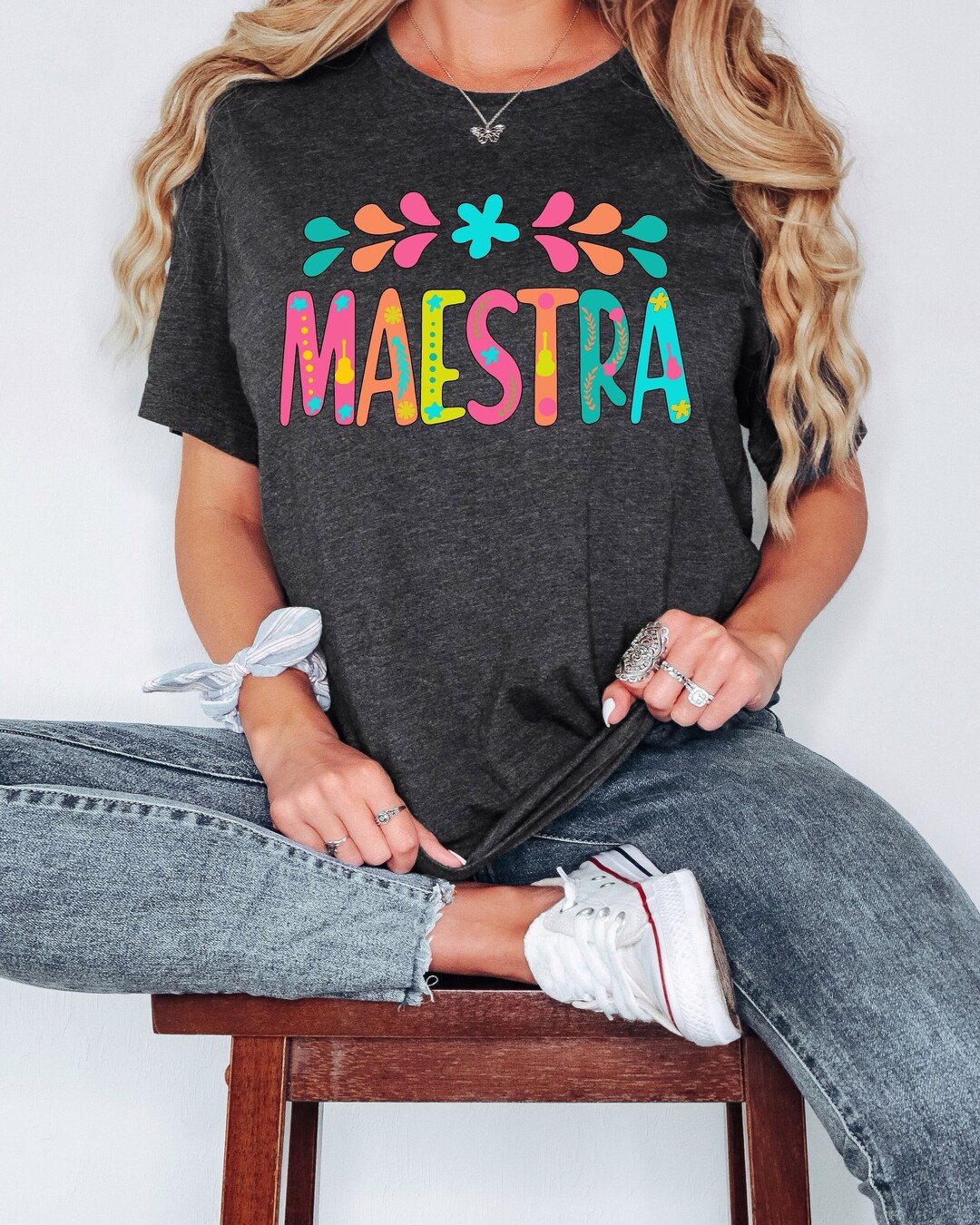 Floral Maestra Shirt: Spanish Teacher Tee, Back to School Gift - Etsy