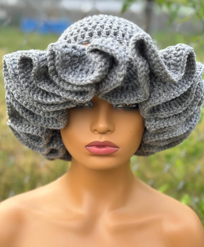 Crochet Ruffle Hat - Etsy