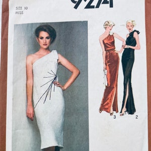 Misses' Bias Cut Evening Gown Sewing Pattern Simplicity 9274 Misses ...