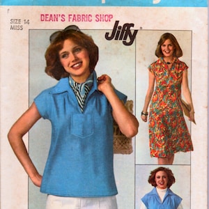 Vintage 70's Top and Skirt Sewing Pattern Simplicity 7963 Misses' Size ...