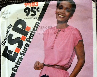 Vintage Dress Sewing Pattern Simplicity Super Saver 8397 Misses' Dress ...