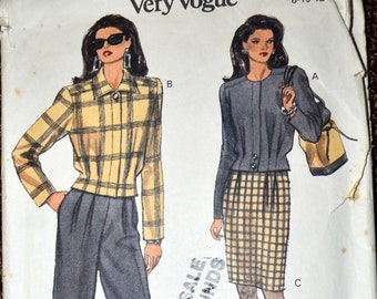 Misses Shirt and Skirt Sewing Pattern Vogue 8634 Size 8-12 Bust 31-34 ...