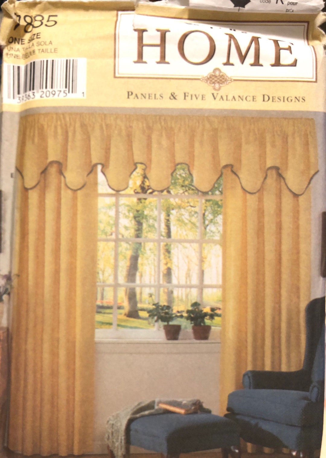 Panels and Valance Designs Sewing Pattern Simplicity 7885 Home Decor - Etsy