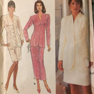 Misses Skirt and Jacket Sewing Pattern Simplicity 8732 Misses' Size 18 ...