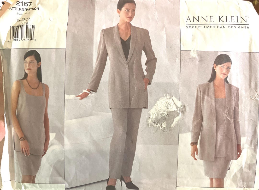 Anne Klein Misses' Jacket, Top, Skirt, and Pants Sewing Pattern Vogue ...