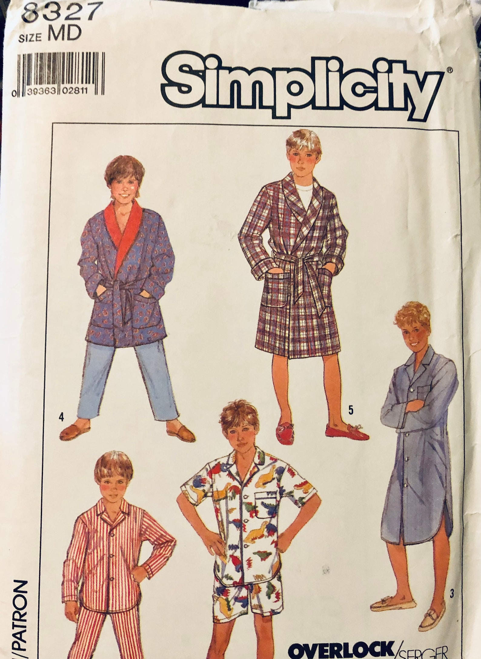 Boys' Easy to Sew Robe and Pajamas Sewing Pattern - Etsy
