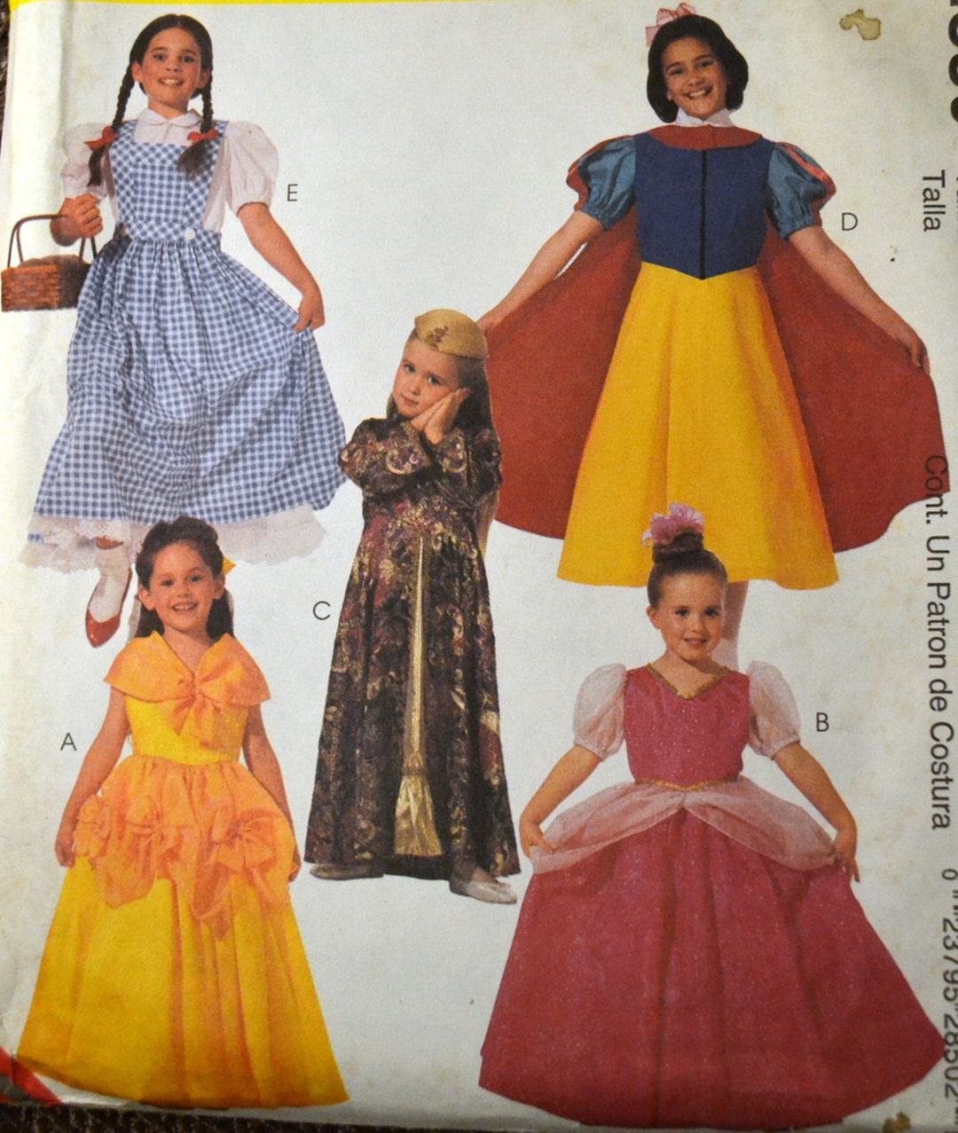 Girls' Princess Costumes Sewing Pattern Mccall's 2850 Girls' Size 4-5 ...