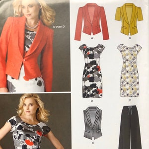 Misses' Dress, Jacket, Pants, and Vest Sewing Pattern...new Look 0112 ...