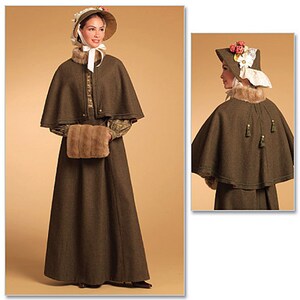 Butterick 5265 Misses' Historical Costume Cape Bonnet Muff - Etsy