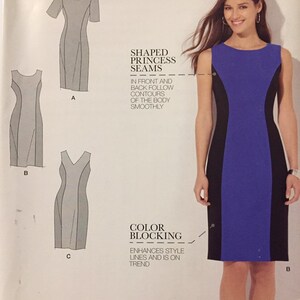 Misses' Color Blocked Dress Sewing Pattern Simplicity 0502 - Etsy