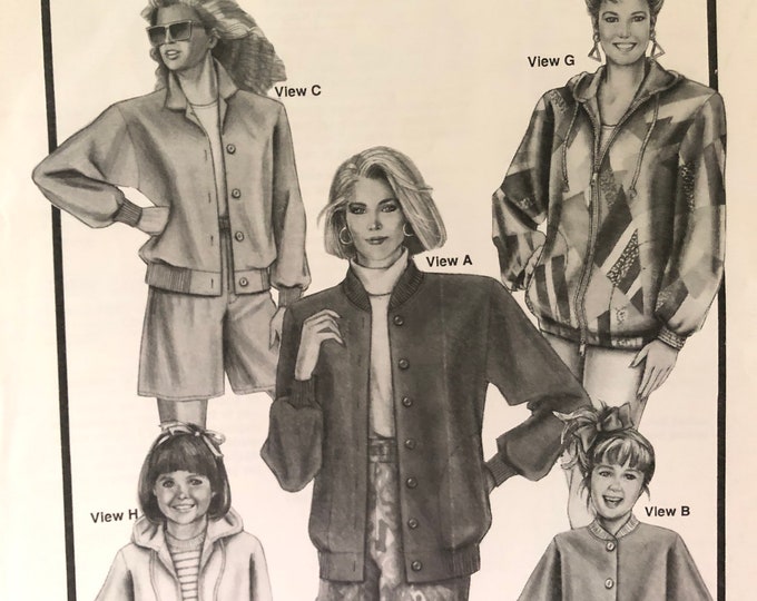 Misses' Baseball Jackets Sewing Pattern Stretch & Sew 1069...misses ...