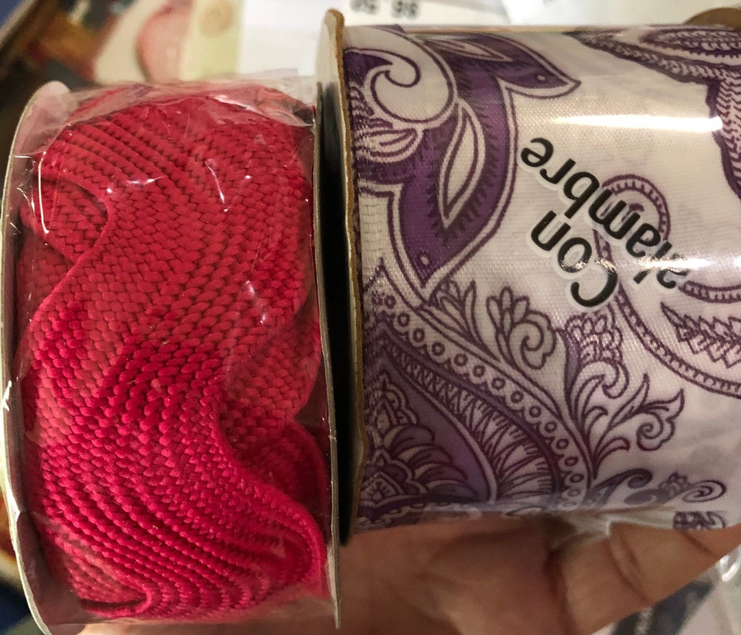 Ribbon or Giant Rick Rack....choice...red Rick Rack....purple Wired ...