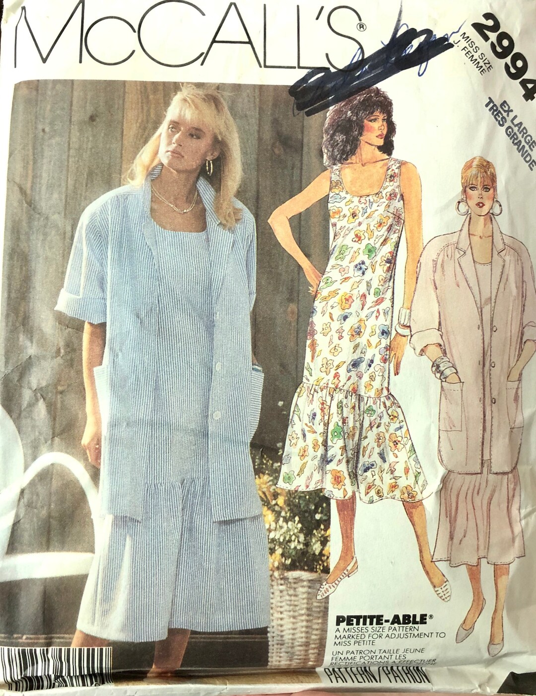 80's Misses' Shirt and Dress Sewing Pattern - Etsy