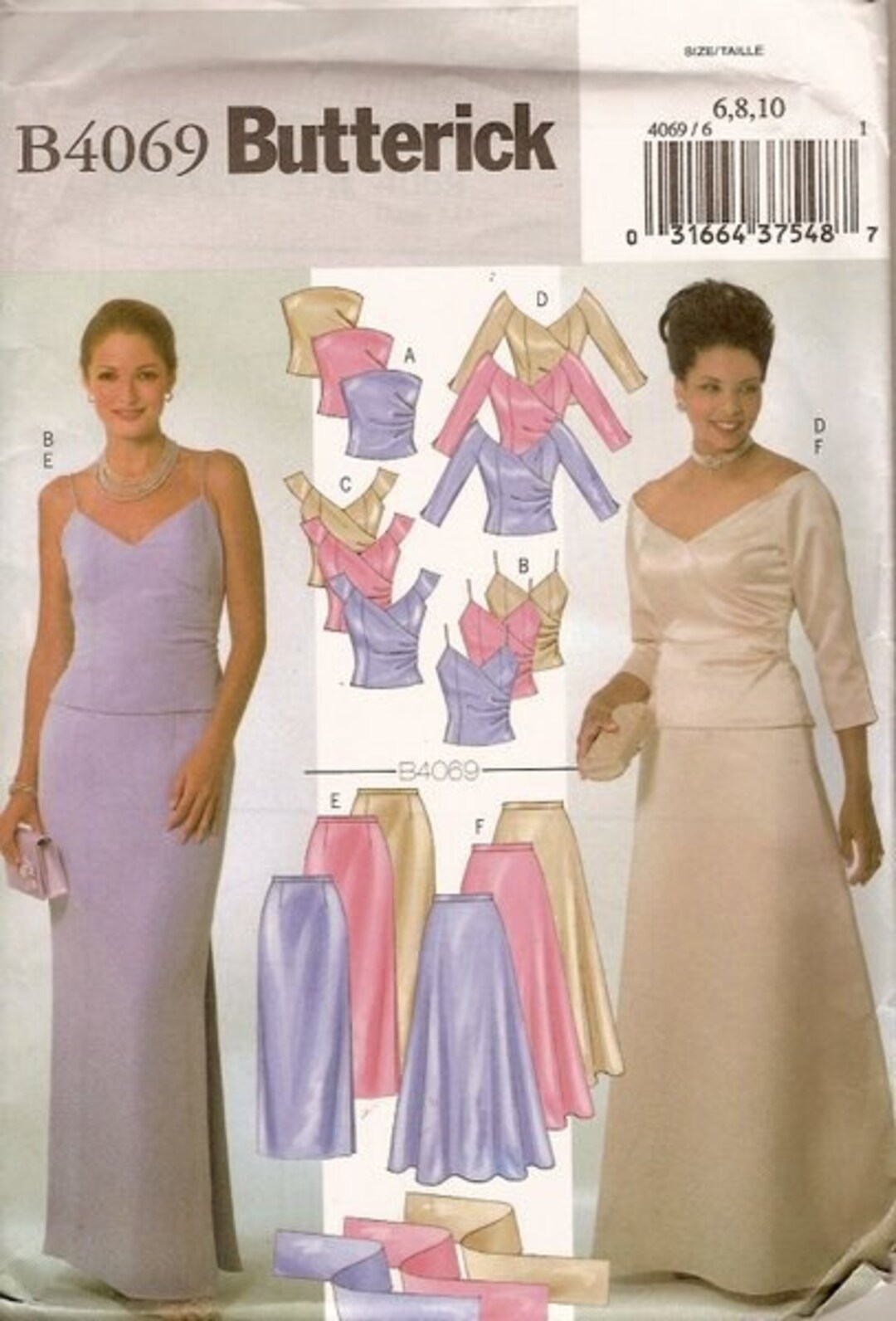 Misses' Top, Skirt, and Stole Sewing Pattern Butterick 4069 Misses ...